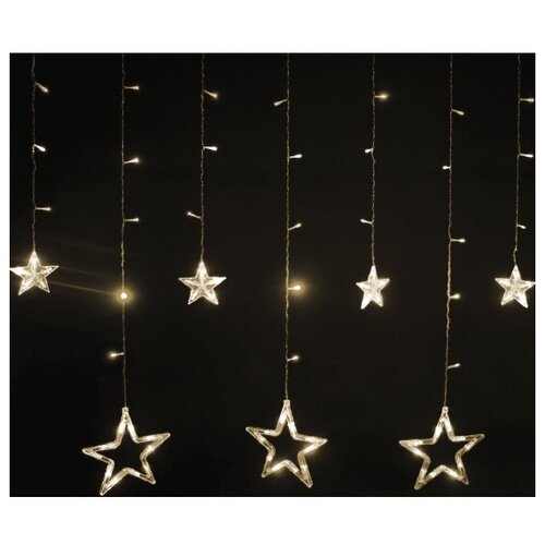 Электрогирлянда-занавес комнатная "Звезды" 3х1 м, 138 LED, теплый белый, 220 V, золотая сказка, 591338
