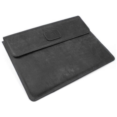 Кожаный Чехол J.Audmorr для ноутбука 14-15" (Macbook 15 Air), Черный, Newport 15 Coal