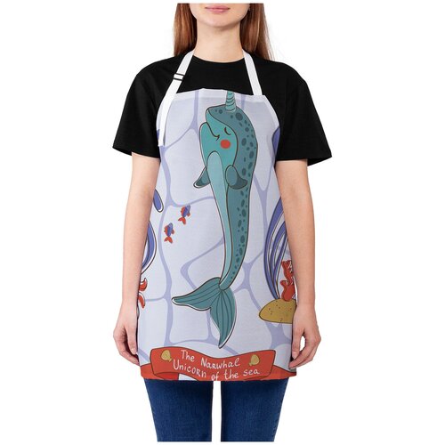 Фартук женский для готовки JoyArty "Нарисованная рыба", универсальный размер
