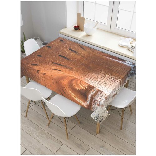 Скатерть прямоугольная JoyArty на кухонный стол "Круглые потолки" из оксфорда, 120x145 см