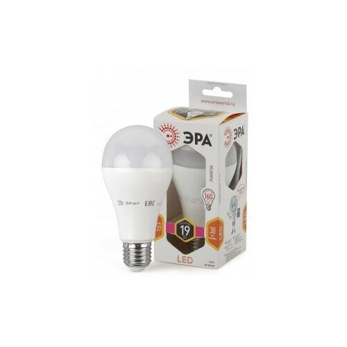 Светодиодная LED лампа ЭРА стандарт ЛОН A65 E27 19W(1520lm) 2700K 2K 140x65 A65-19W-827-E27 1689 (упаковка 14 штук)