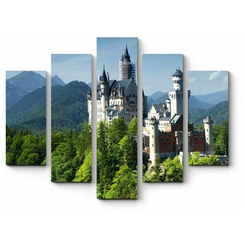 Модульная картина Замок Нойшванштайн в Альпах 115x92