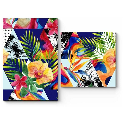 Модульная картина Цветущие тропики 80x60