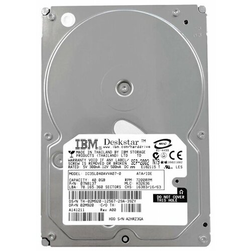 Жесткий диск Dell 02M920 40Gb IDE 3,5"HDD