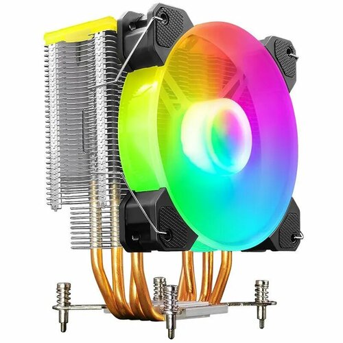 Кулер для процессора Coolmoon x400 125W 1600RPM 30Dba 12cm 4 pin + ARGB PWM 4pipes LGA 775 115x 1200 1366 2011 FM1 FM2 AM3 AM3+ AM2 AM2+ AM4 154x120x85mm 120x120x25mm BOX