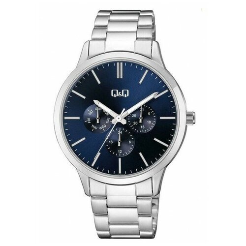 Наручные часы Q&Q A01A-002, серебряный, синий