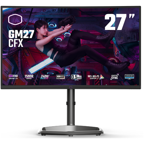 27" Монитор Cooler Master GM27-CFX, 1920x1080, 240 Гц, *VA, черный