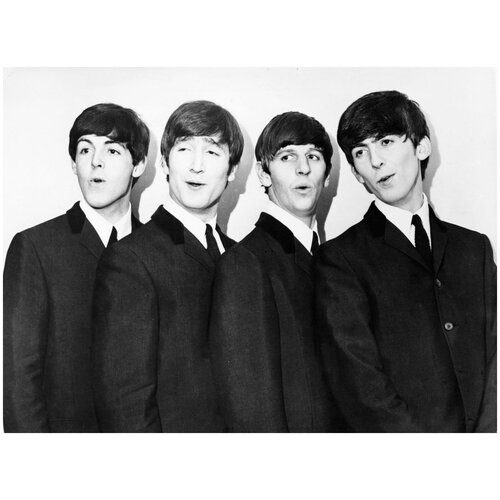 Постер / Плакат / Картина The Beatles в молодости 60х90 см в подарочном тубусе