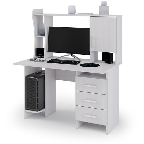 Стендмебель компьютерный стол №5, угол: слева, ШхГхВ: 120х67х142 см, цвет: анкор