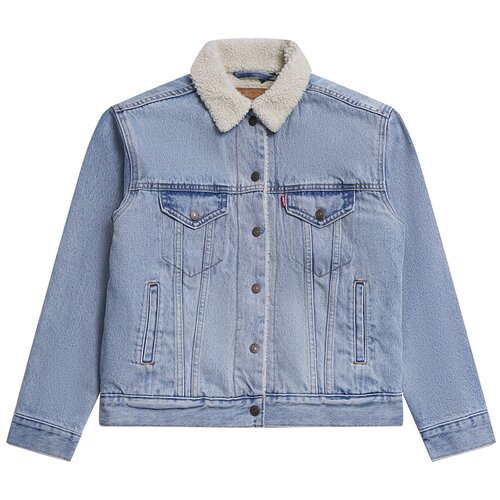 Джинсовая куртка Levi's Ex-Boyfriend Sherpa Trucker Jacket, размер XS, синий