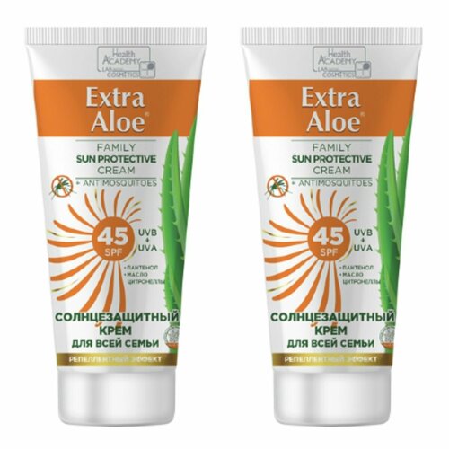 Vilsen Солнцезащитный крем для всей семьи Extra Aloe, SPF 45, 100 мл, 2 штуки /