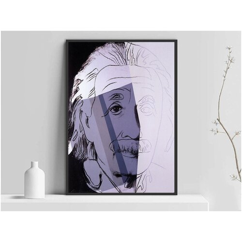Постер Энди Уорхол Альберт Эйнштейн поп-арт плакат Albert Einstein размер А3 постер для гостиной Портрет Эйнштейна