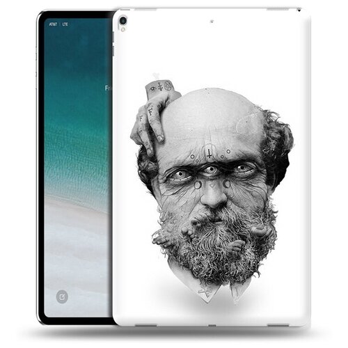 Чехол задняя-панель-накладка-бампер MyPads страшный бородатый мужчина абстракция для iPad Pro 12.9 (2018) A1895/A1983/A2014 противоударный