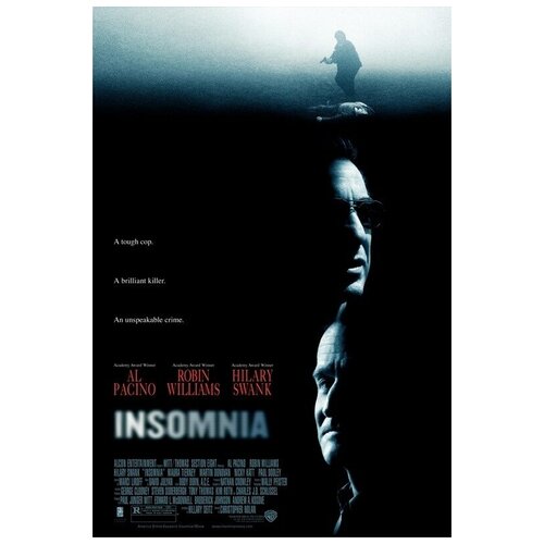 Плакат, постер на бумаге Бессонница (Insomnia), Кристофер Нолан. Размер 42 х 60 см