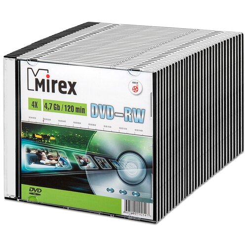 Диск Mirex DVD-RW 4,7Gb 4x, slim box, упаковка 30 шт.