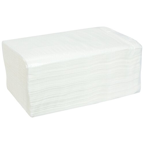 Полотенце бумажное листовое 2-сл 150 лист/уп 210х220 мм Z-сложения белое ТС
