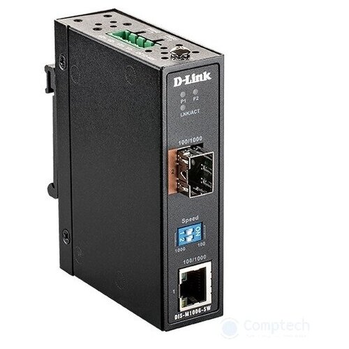 D-Link DIS-M100G-SW A1A Промышленный медиаконвертер с 1 портом 100 1000Base-T и 1 портом 100 1000Bas