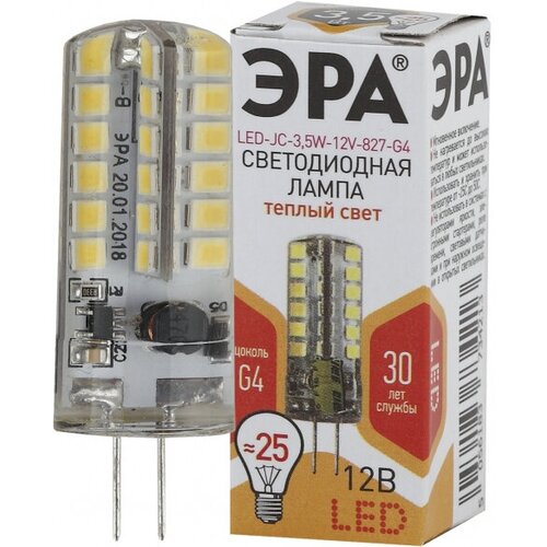ЭРА LED JC-3,5W-12V-827-G4 (диод, капсула, 3,5Вт, тепл, G4)