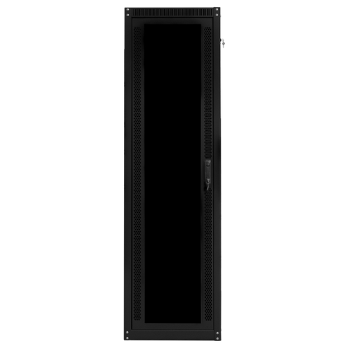Телекоммуникационный серверный шкаф 19 дюймов напольный 22U 600х800 черный дверь стекло, Alvm-b22.08b