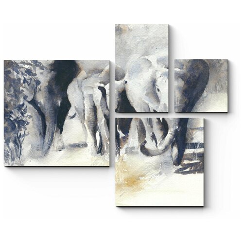 Модульная картина Африканское сафари 152x127