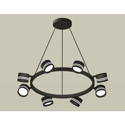 Подвесная люстра Ambrella Traditional DIY XB9198202, GX53, кол-во ламп:8шт, Черный