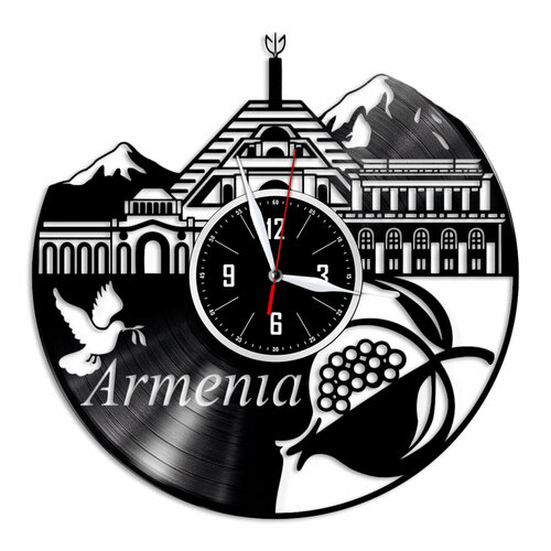 Армения - настенные часы из виниловой пластинки