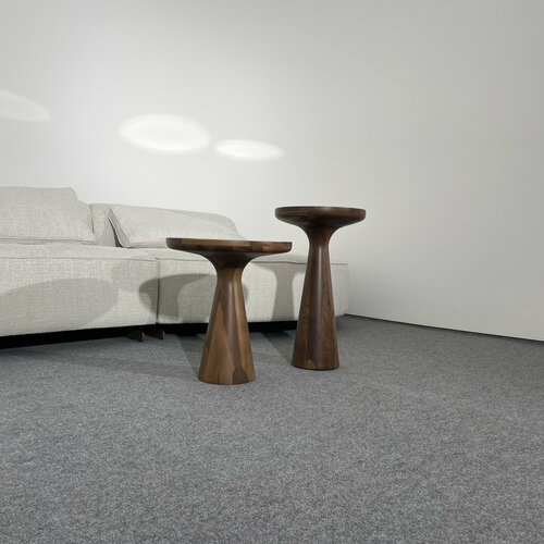 Кофейный столик Homage Wood высокий/массив, стекло/коричневый/36х36х62 см