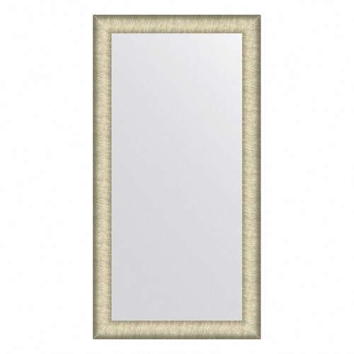 Зеркало настенное EVOFORM в багетной раме брашированное серебро, 53х103 см, для гостиной, прихожей, кабинета, спальни и ванной комнаты, BY 7605