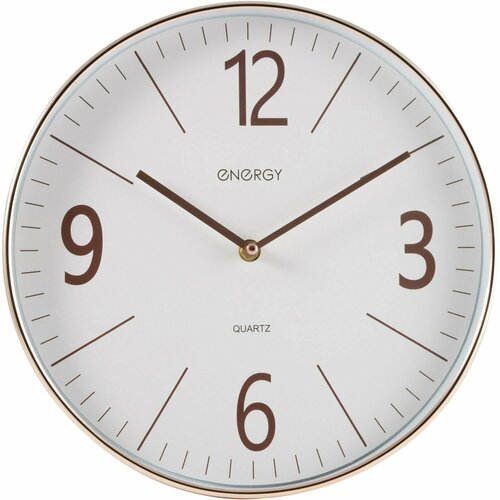 Часы настенные ЕС-158, 29.3 см, кварцевые, кварцевые, круглые, белый
