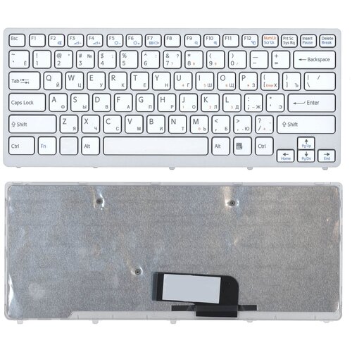 Клавиатура для ноутбука Sony Vaio VPC-CW белая c рамкой