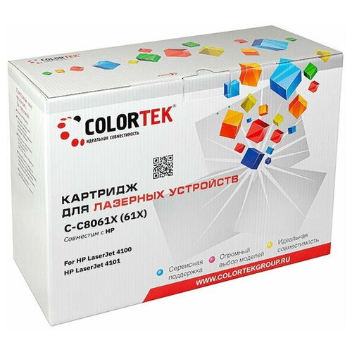 Картридж лазерный Colortek CT-C8061X (61X) для принтеров HP