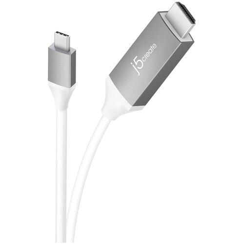 J5create JCC153G USB Type-C(M) - HDMI(M), 1.5 м, белый/серый