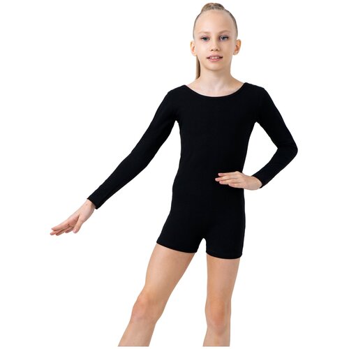 Купальник гимнастический Grace Dance, размер 36, черный