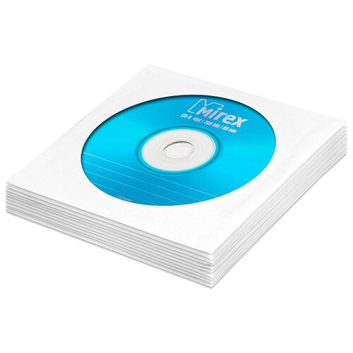 Диск CD-R 700Mb 48x Mirex Standard, в бумажном конверте с окном, 10 шт.