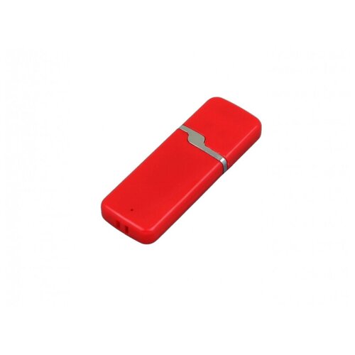 Промо флешка пластиковая с оригинальным колпачком (128 Гб / GB USB 2.0 Красный/Red 004)
