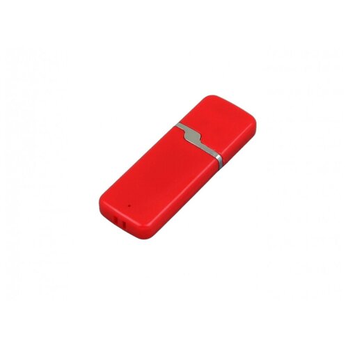 Промо флешка пластиковая с оригинальным колпачком (8 Гб / GB USB 2.0 Красный/Red 004 Для печати фото оптом недорого)