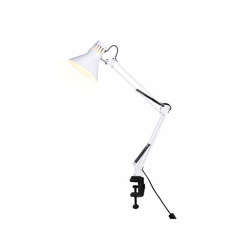 Настольная лампа со сменной лампой E27 DE7719 WH белый E27 max 40W