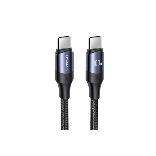 Кабель USAMS US-SJ526 USB Type-C - USB Type-C, 100 Вт, быстрая зарядка, 3 м, нейлон, чёрный
