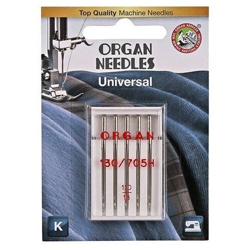 Игла/иглы Organ Universal 110, серебристый , 5 шт.