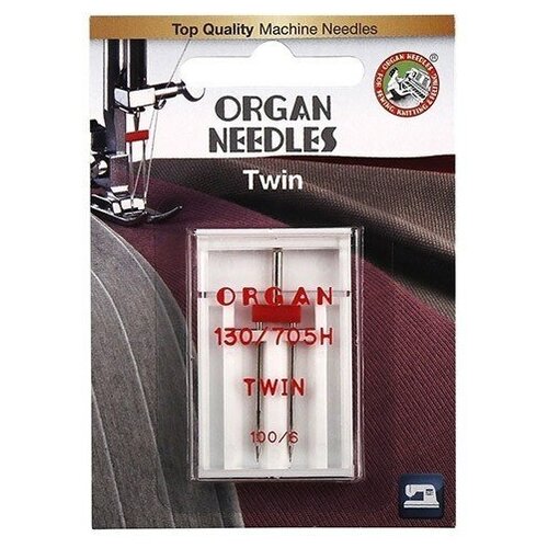 Игла/иглы Organ Twin 100/6, серебристый 