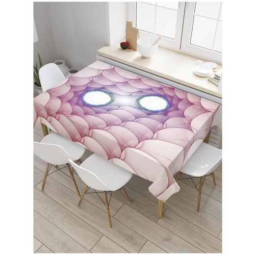 Скатерть прямоугольная JoyArty на кухонный стол "Внеземные порталы" из оксфорда, 120x145 см