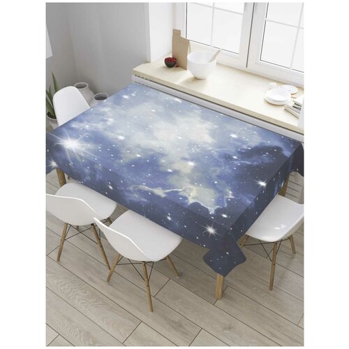 Скатерть прямоугольная JoyArty на кухонный стол "Космические вспышки" из оксфорда, 120x145 см