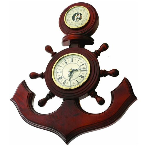 Балаково Настенные часы "Якорь" с барометром (53 см, Балаково)