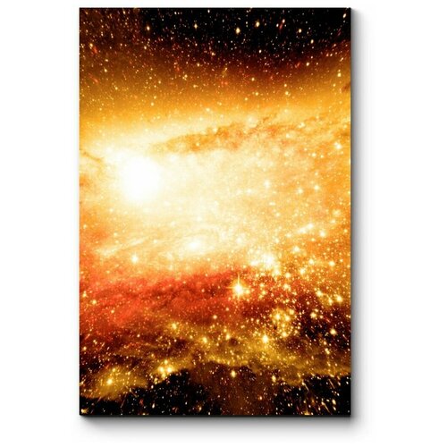 Модульная картина Звезды, планеты и галактики в свободном пространстве 80x120