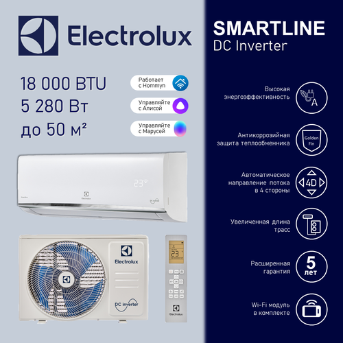 Electrolux Smartline DC Inverter EACS/I-18HSM/N8 c Wi-Fi