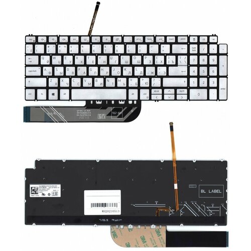 Клавиатура для ноутбука Dell Inspiron 15 5598 серебристая