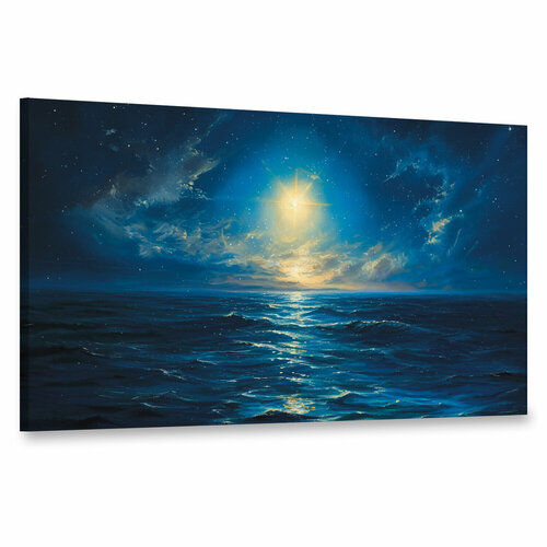 Интерьерная картина 100х60 "Звезда, отражающая мечты моряков"