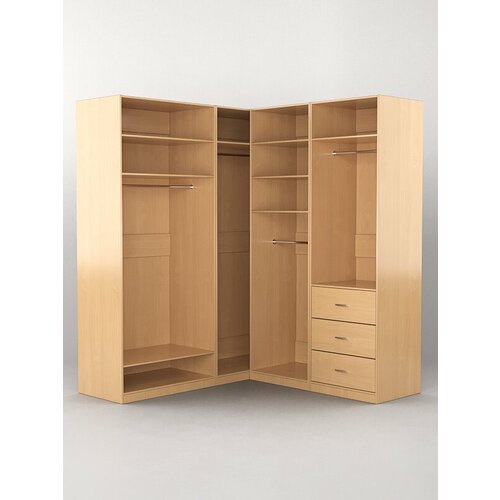 Комплект гардеробных шкафов "Комфорт" №5, Бук Бавария 200 x 200 x 240 см