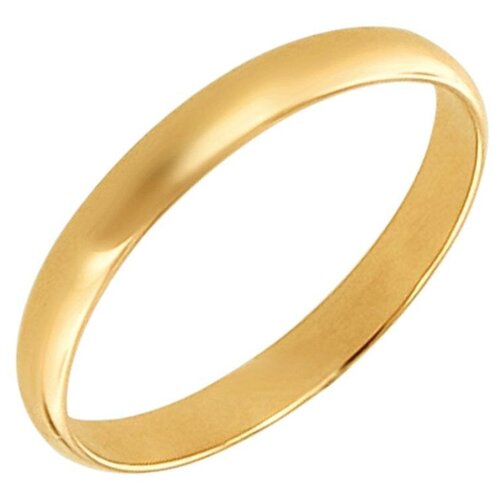 Кольцо обручальное Эстет, желтое золото, 585 проба, размер 19.5