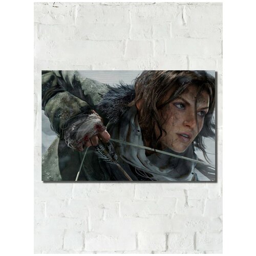 Картина интерьерная на дереве игра Tomb Raider Lara Croft Лара Крофт Расхетительница гробниц - 6581 Г